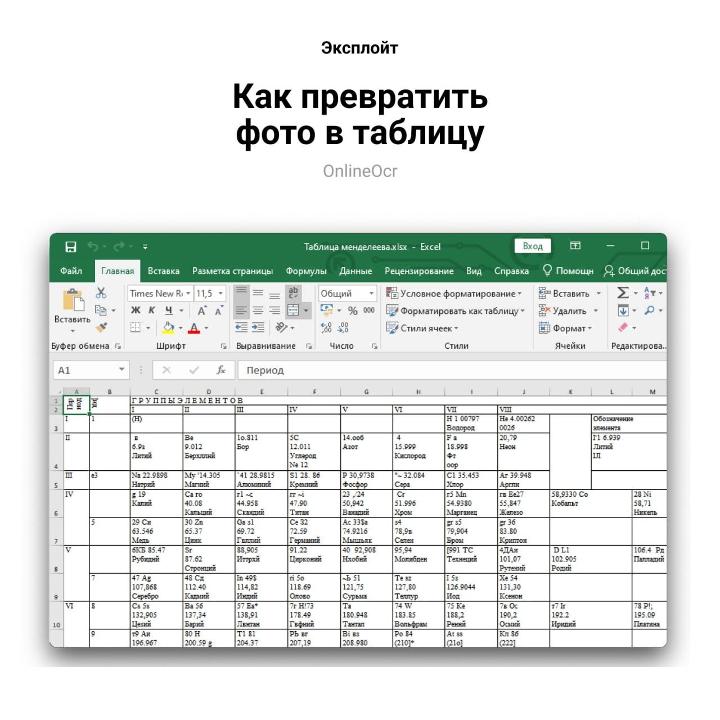 Как сделать из любой фотографии Excel Таблицу — Руслан Шарафиев на TenChat.ru