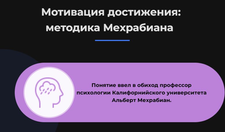 Мотивация достижения: методика Мехрабиана — Human Conf на TenChat.ru