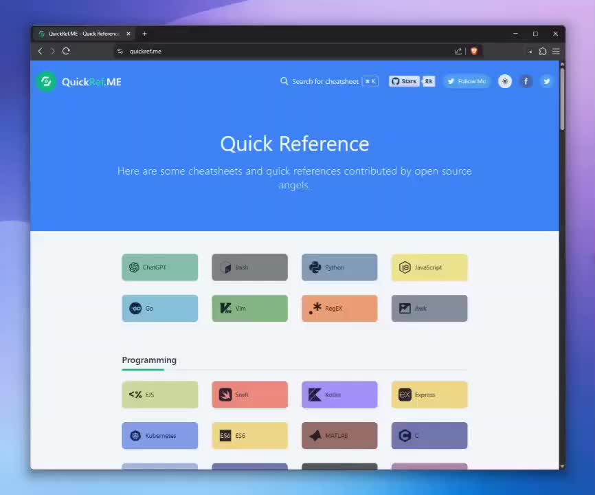 QuickRef.me: Ваш гид по миру IT-шпаргалок — Александр Коннов на TenChat.ru