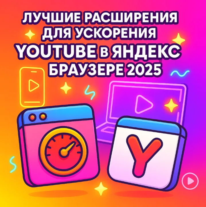 Лучшие расширения для ускорения YouTube в Яндекс Браузере 2025 19.10. ...