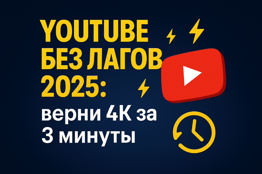 🛑 YouTube в 2025 без лагов и нервов: стабильная скорость за 3 минуты ⚡ ...