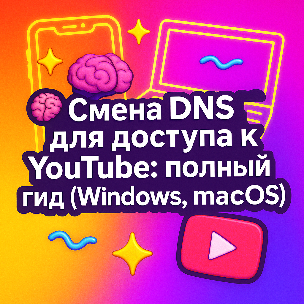 🧠 Смена DNS для доступа к YouTube на 19.10.2025: полный гид (Windows ...