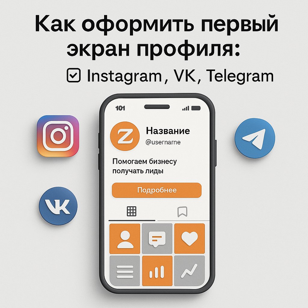 Как оформить первый экран профиля: чек-лист для Instagram, VK, Telegram — Михаил Пилка на TenChat.ru