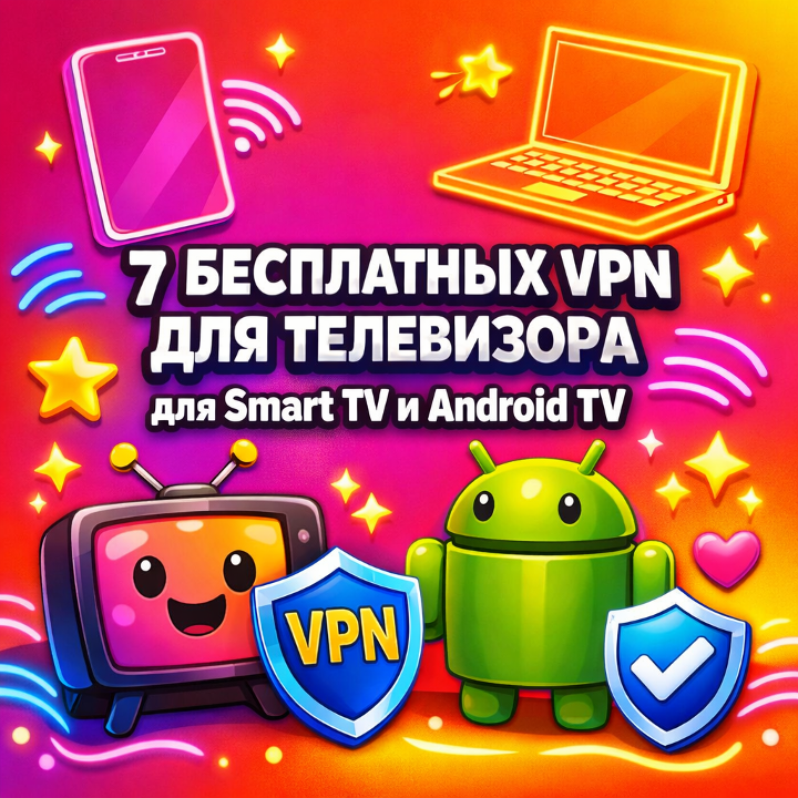 7 бесплатных VPN для телевизора для Smart TV и Android TV 14.01.2026 ...