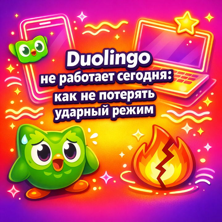Duolingo не работает сегодня 16.01.2026: как не потерять ударный режим ...