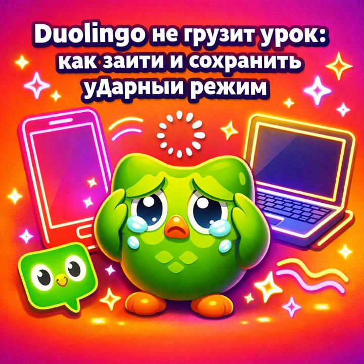 Duolingo 16.01.2026 не грузит урок: как зайти и сохранить ударный режим ...